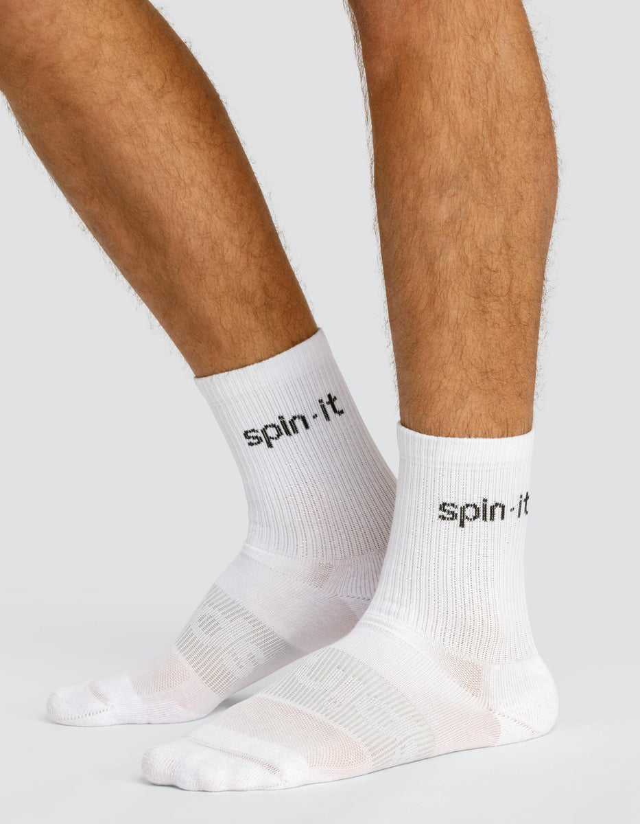 TRIUMPH CREW SOCKS - CHALK WHITE – spin-it